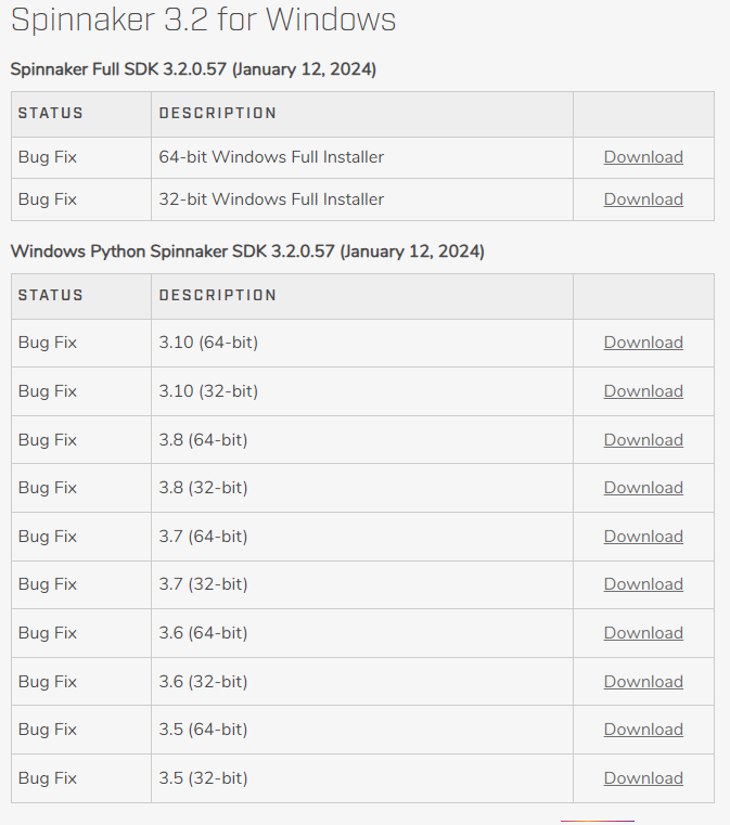 Spinnaker SDKをpythonセットアップ